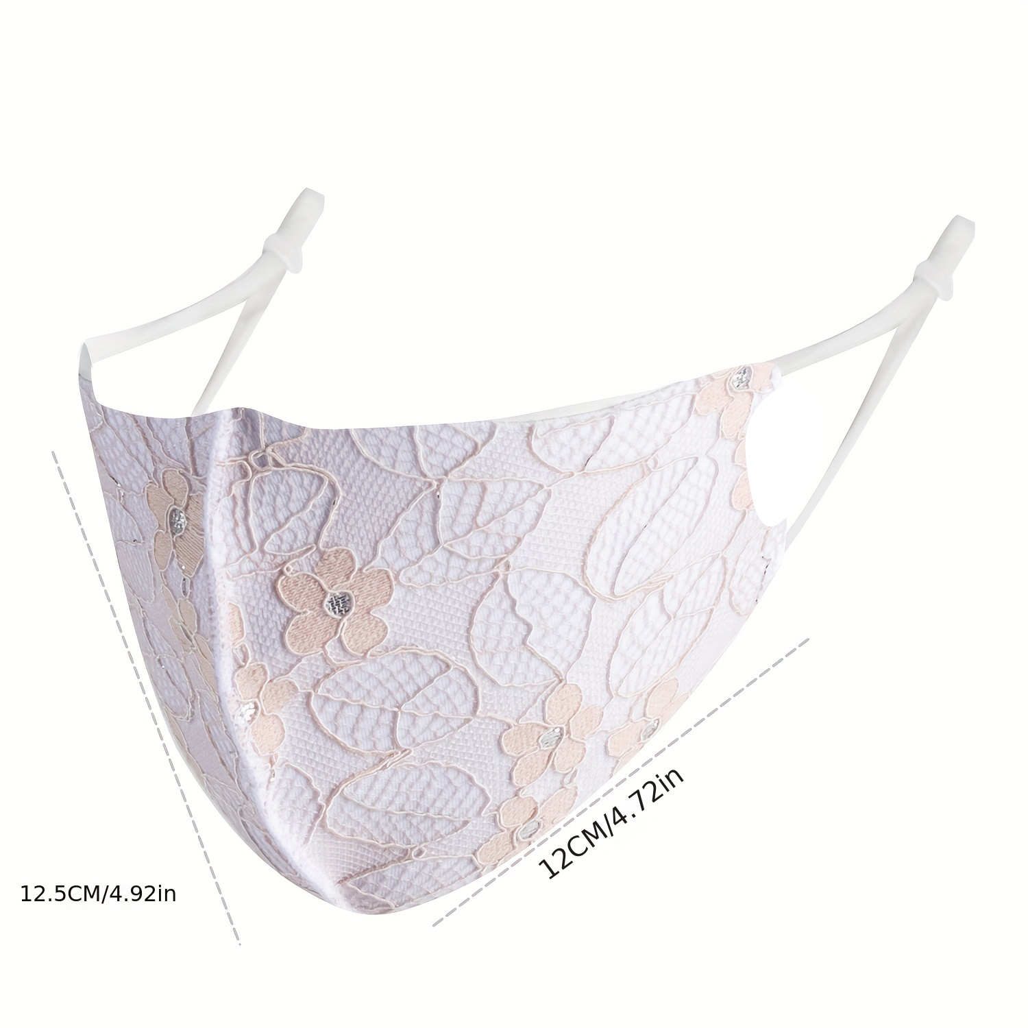 Elegant Lace Hollow Mask Thin Breathable Solid Color Elastic - Temu ...