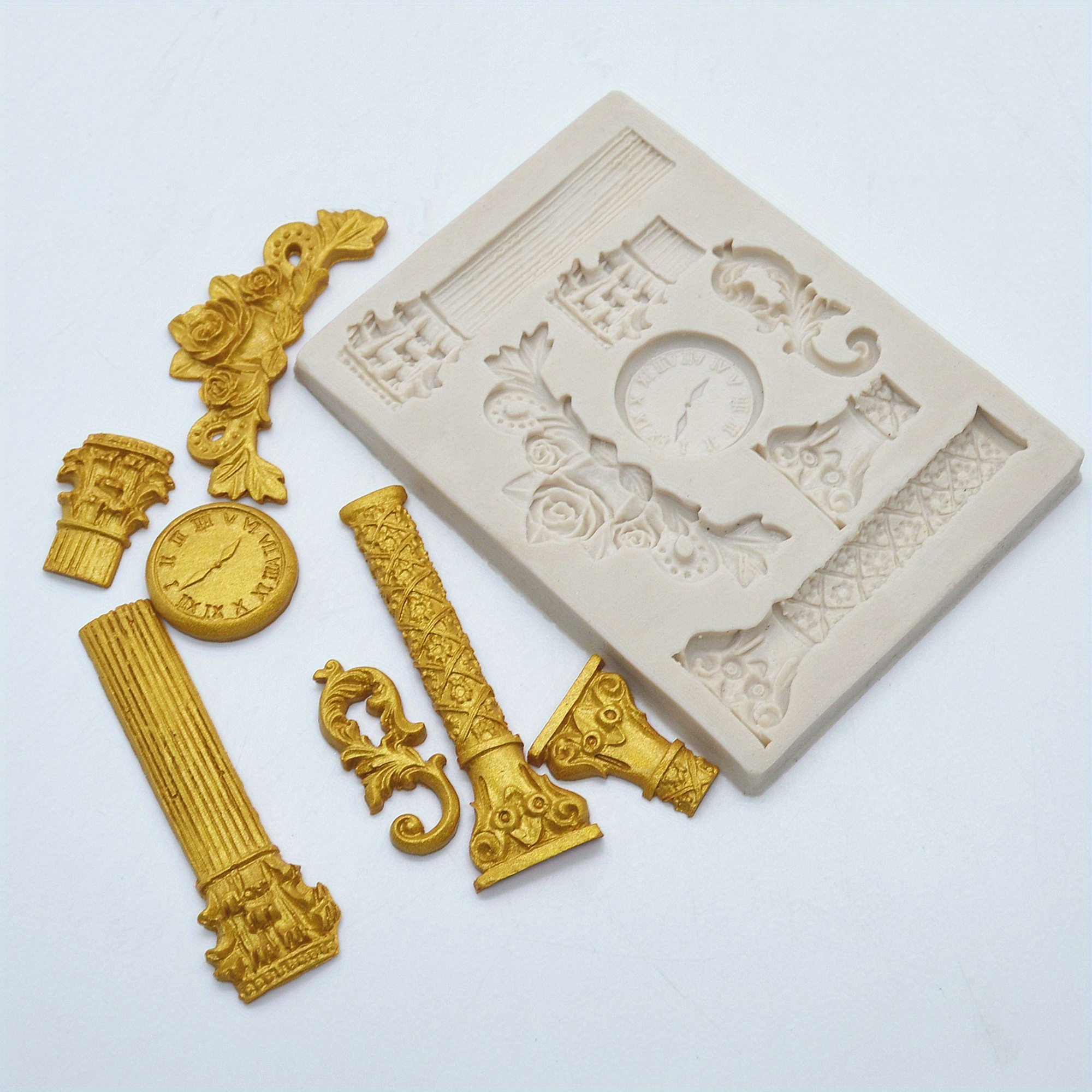 3d European Roman Column Silicone Mould Fondant Chocolate - Temu