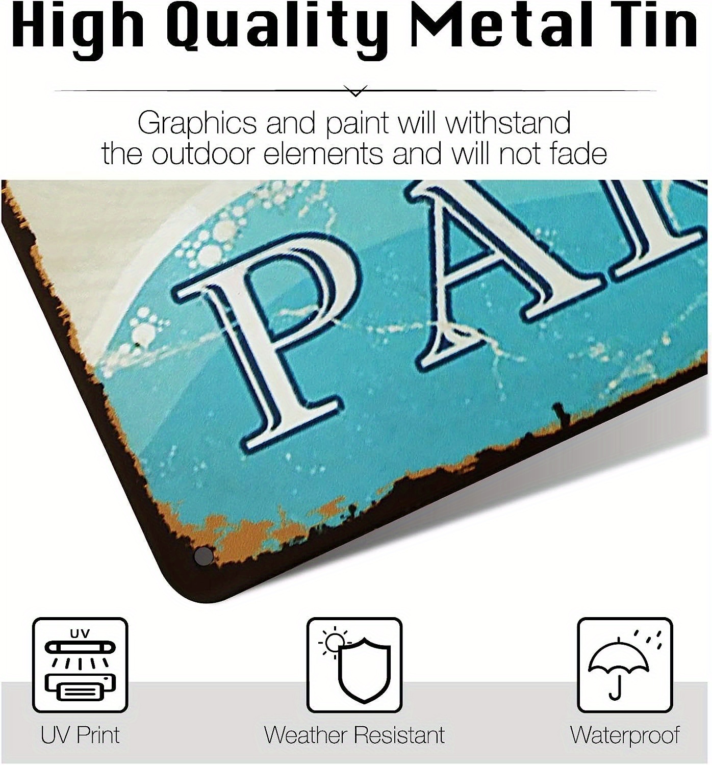 Sign Front Door Metal Signs Vintage Home Swimming Pool River - Temu ...