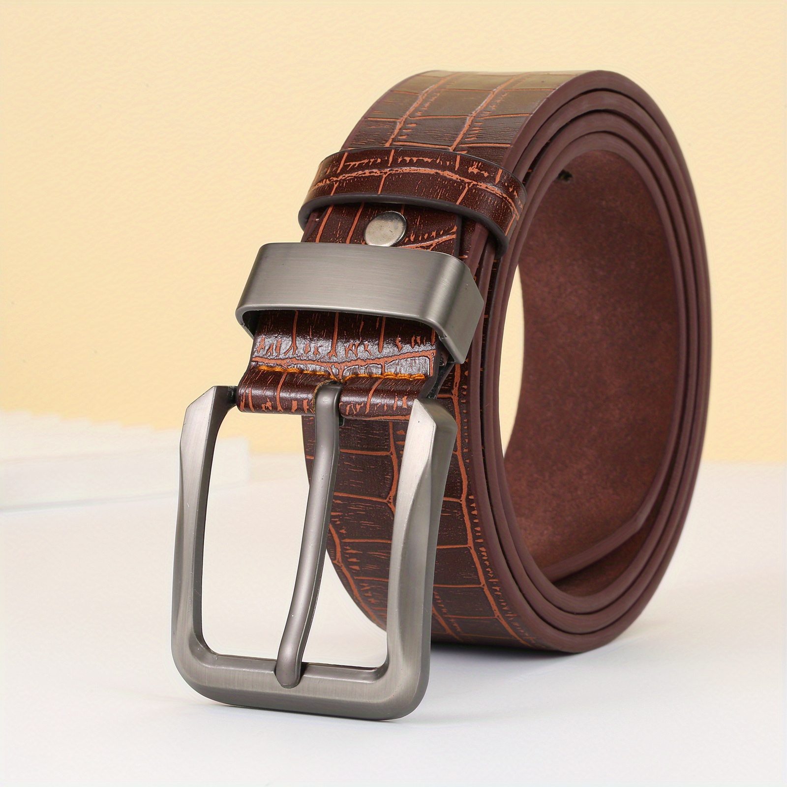 Men's Fashion Pin Buckle Belt Decorative Belt For Outdoor - Temu Norway