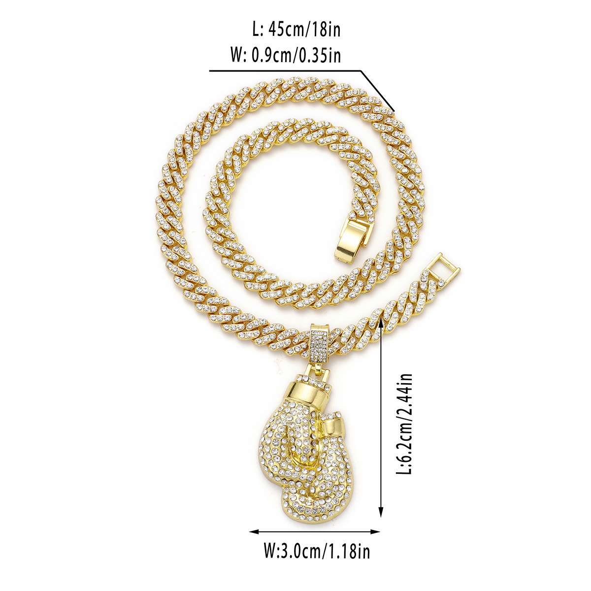 Sparkle Boxing Gloves Pet Pendant Necklace Fashion Dog Neck Chain ...