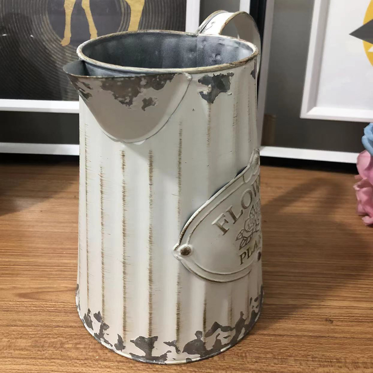 Galvanized Metal Pitcher Farmhouse Decor Jugs White Pitcher - Temu ...