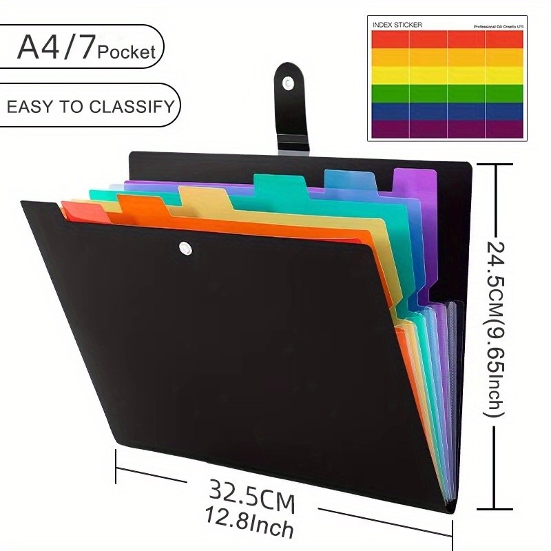 7 Pockets Folder Organizer Portable Monthly Bill Receipt - Temu Netherlands
