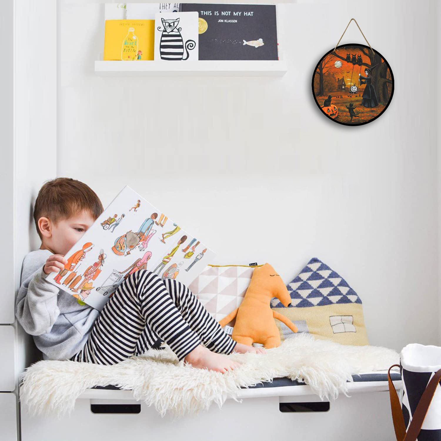 Round Wooden Sign Halloween Witch Black Cat Owl House Farm - Temu Australia