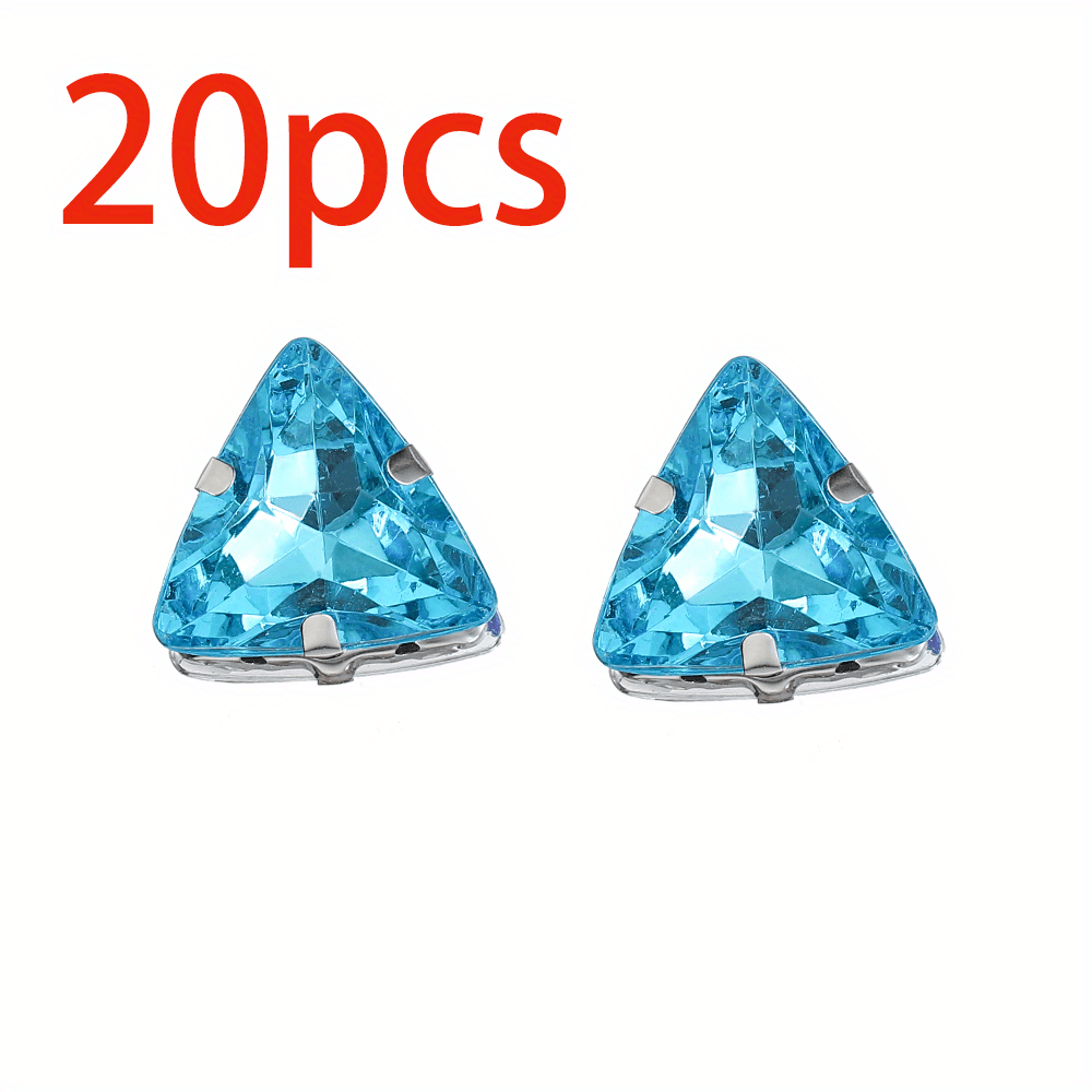 Silvery Bottom Triangle Color Synthetic Crystal Diy - Temu United Kingdom