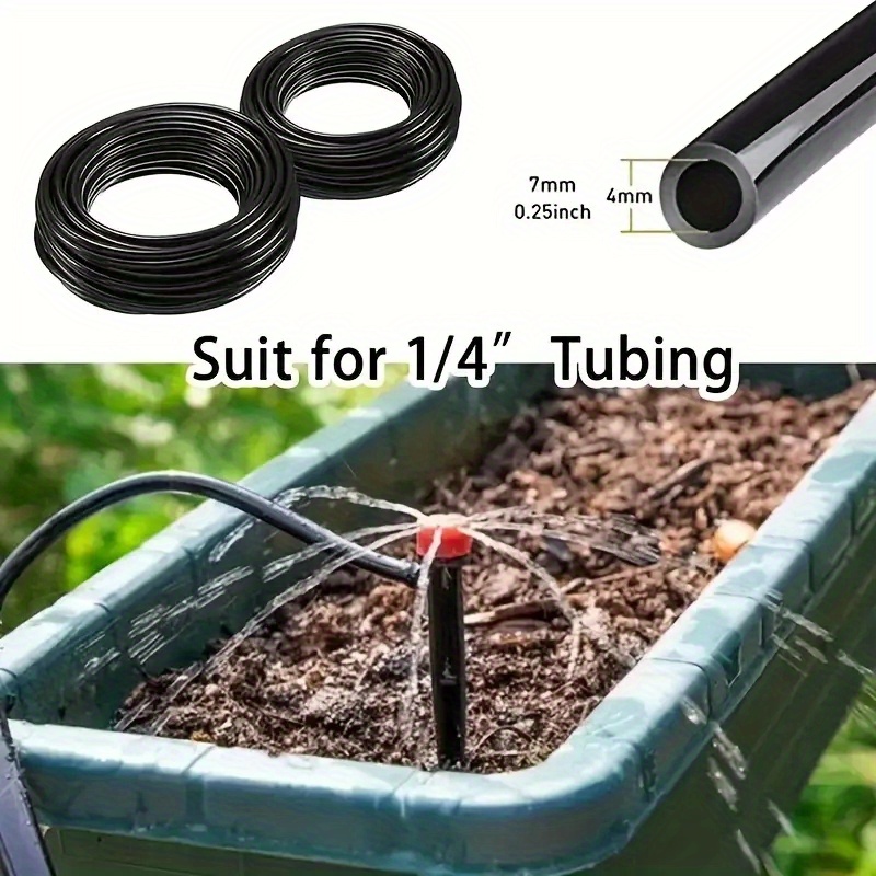 1/4 Drip Irrigation Tubing Black Drip Irrigation Hose - Temu Philippines