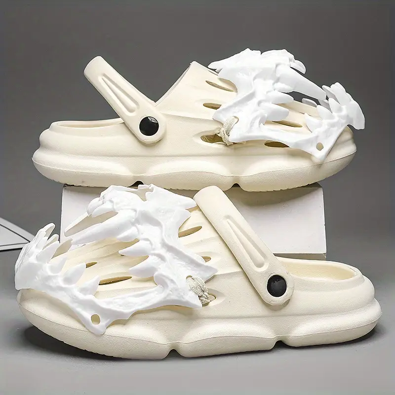 Mens Fangs Design Clogs Slip On Closed Toe Sandals Soft Sole Temu