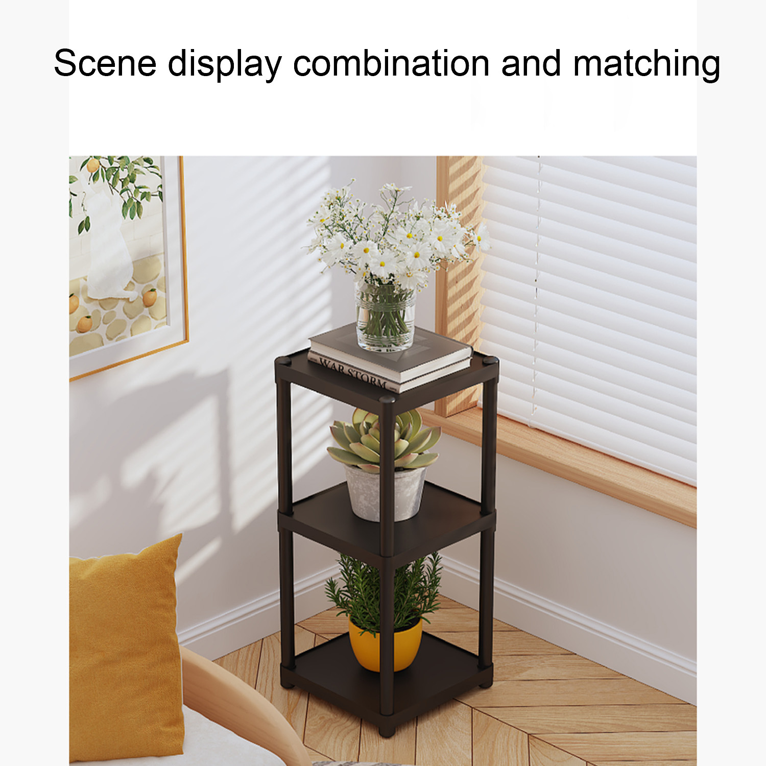 1pc 3 Storey Flower Shelf Room Multi Storey European Indoor And Outdoor ...