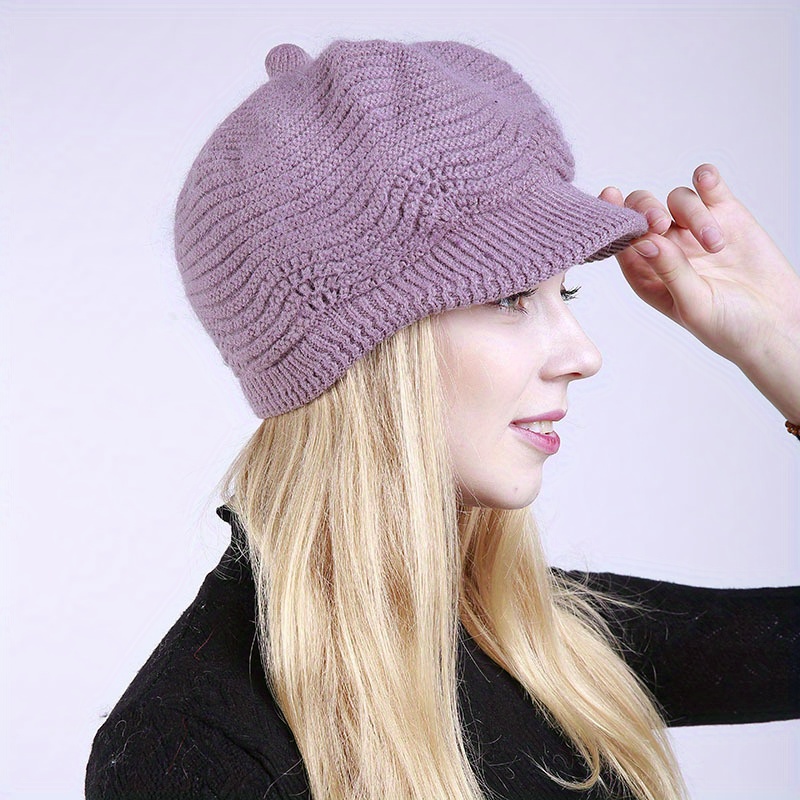 women's comfortable solid color knitted soft hat - {region_name}