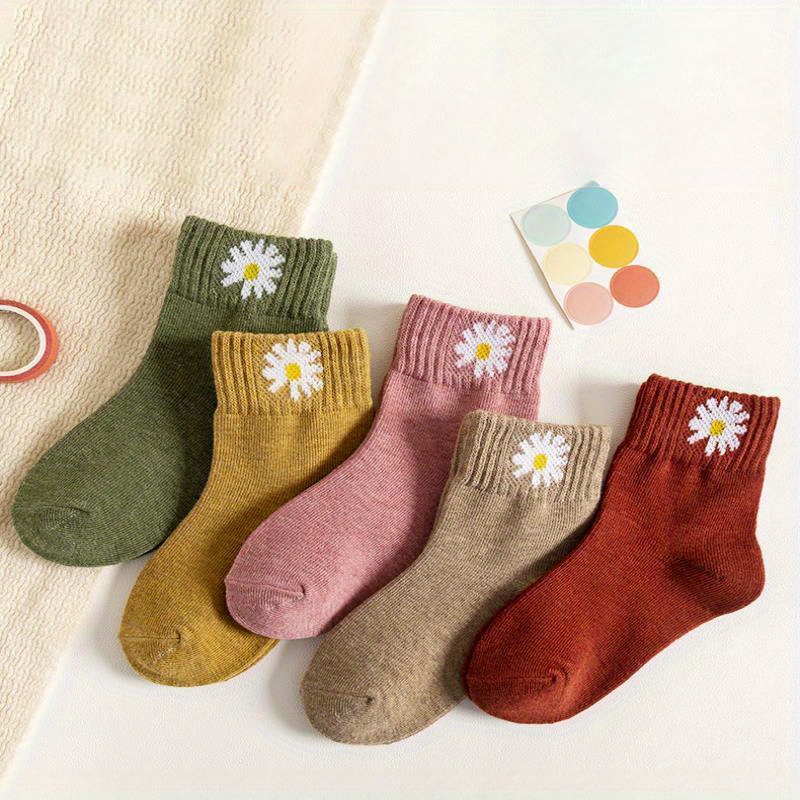 Girls Kids Cartoon Daisy Cute Socks Breathable Comfy Socks - Temu Australia