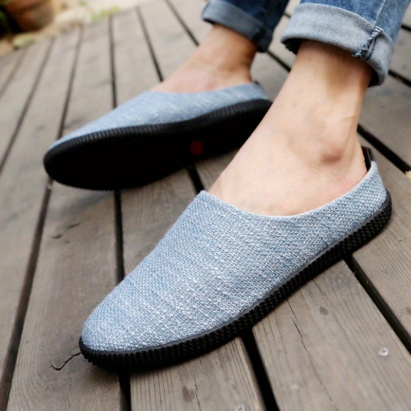 Mens Slip On Mules Casual Walking Slippers Outdoor Backless Loafers ...