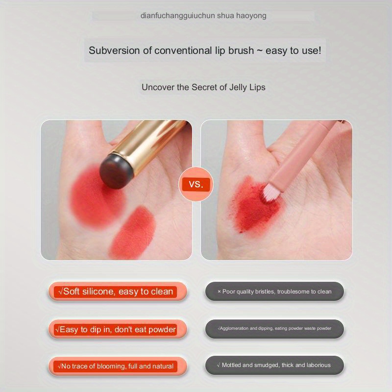 Soft Silicone Round Finger shaped Lip Brush Portable Use - Temu United