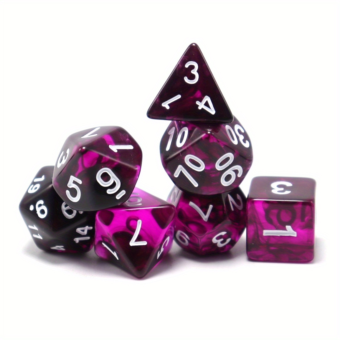 Dice Set Polyhedral Two Purple - Temu United Kingdom