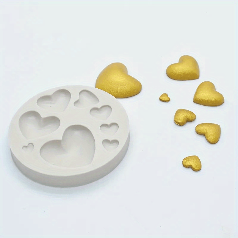 Create Beautiful 3d Love Heart Shapes Silicone Fondant Cake - Temu ...
