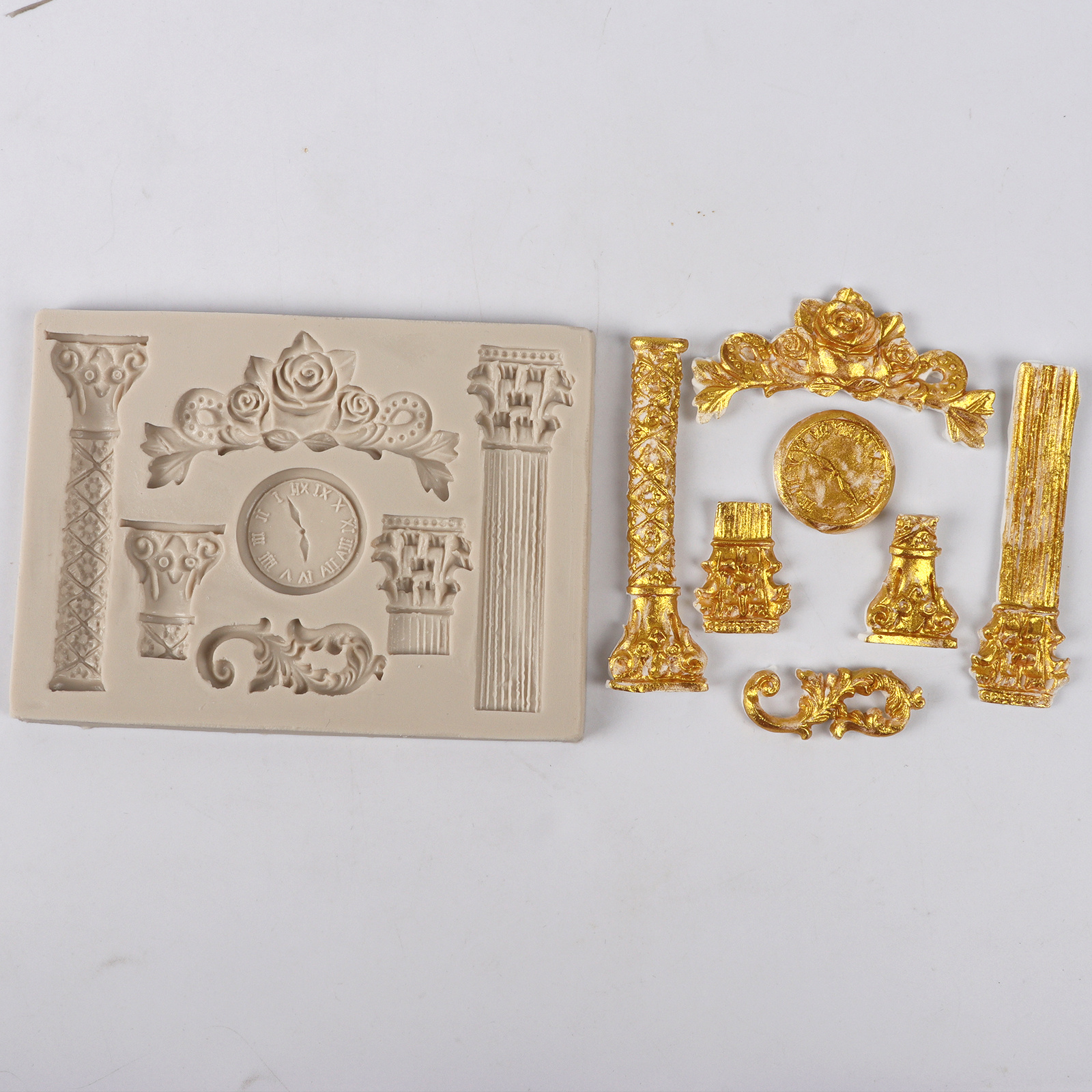3d European Roman Column Silicone Mould Fondant Chocolate - Temu