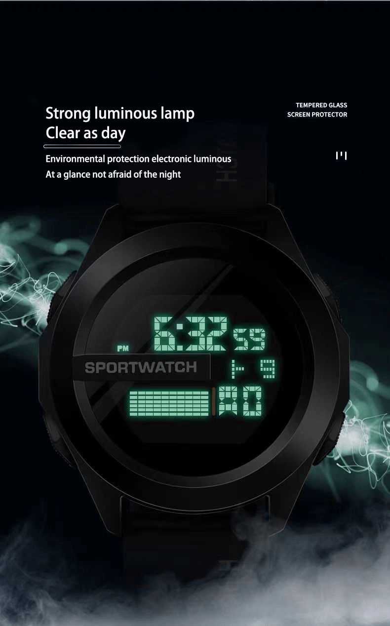 Mens Outdoor Glow Sports Electronic Watch - Jewelry & Accessories ...
