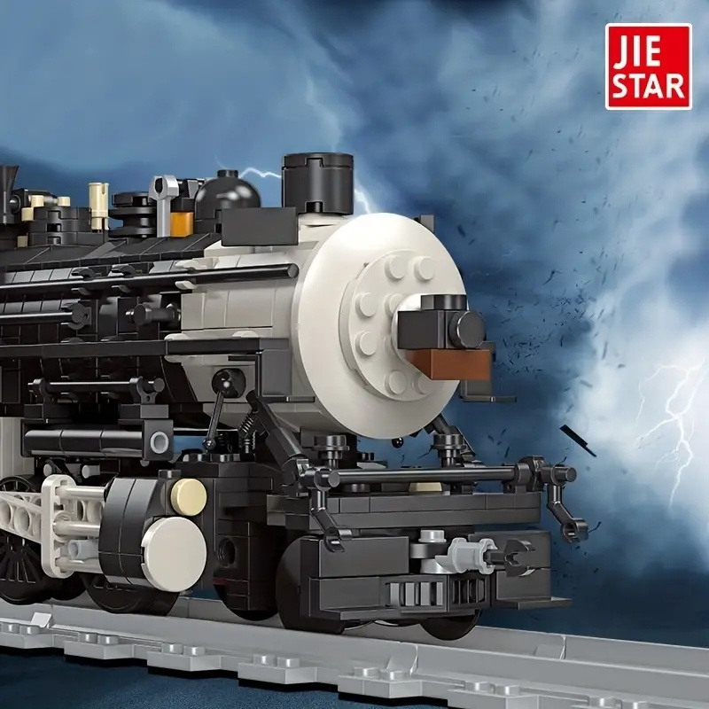 Creative Steam Train Building Block Toy Set Diy - Temu