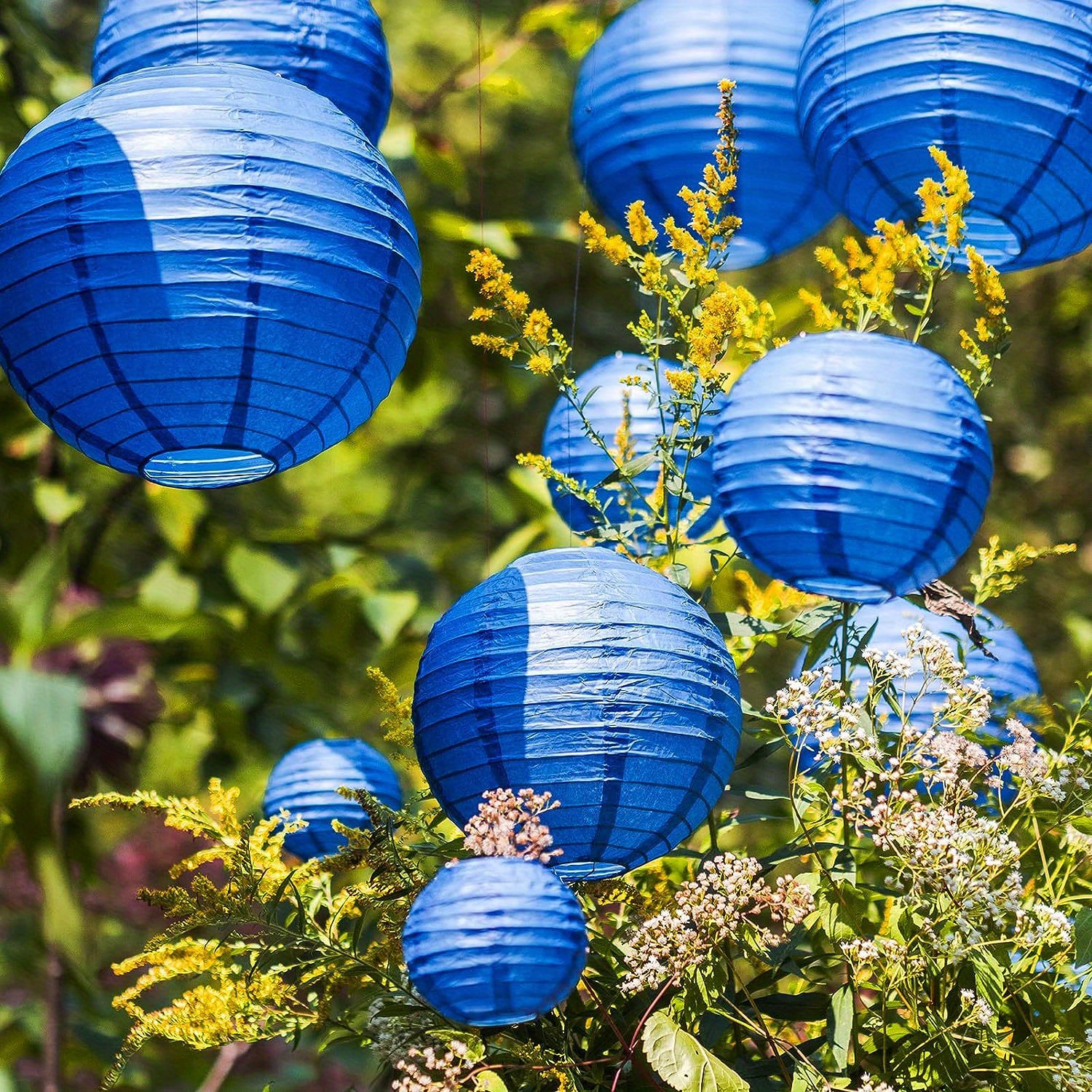 Dark Blue Paper Lantern Set Party Decorations Birthdays - Temu Australia