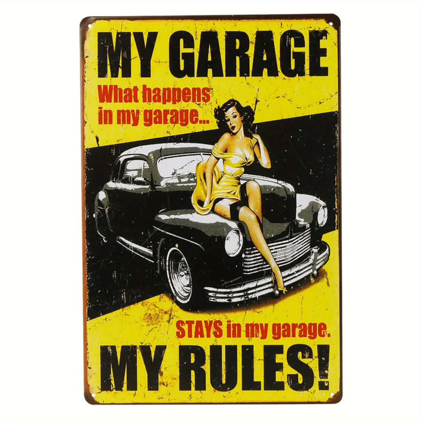 garage metal tin sign vintage plaque decor - {region_name}