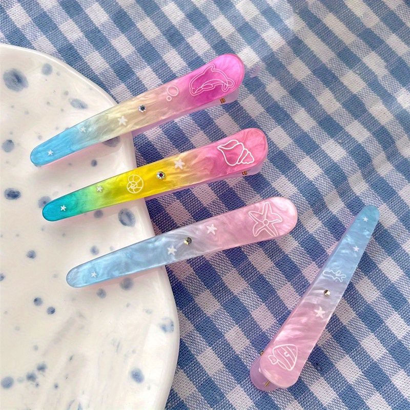 cute sweet gradient color duckbill clip sea theme dolphin - Temu Australia