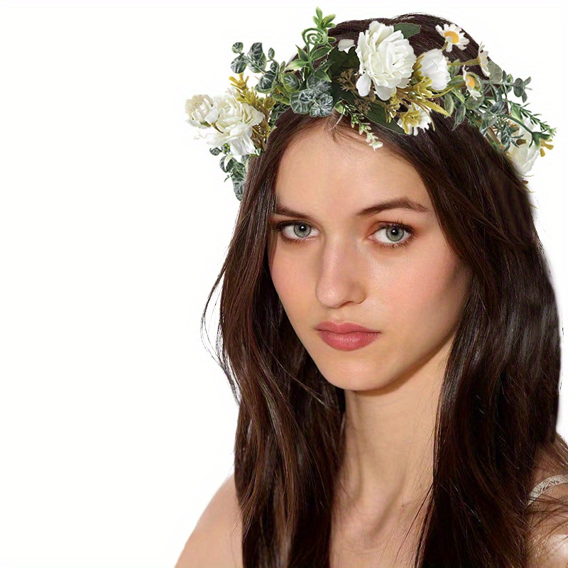 Simulated Flower Headdress Handmade Adjustable Floral - Temu Australia