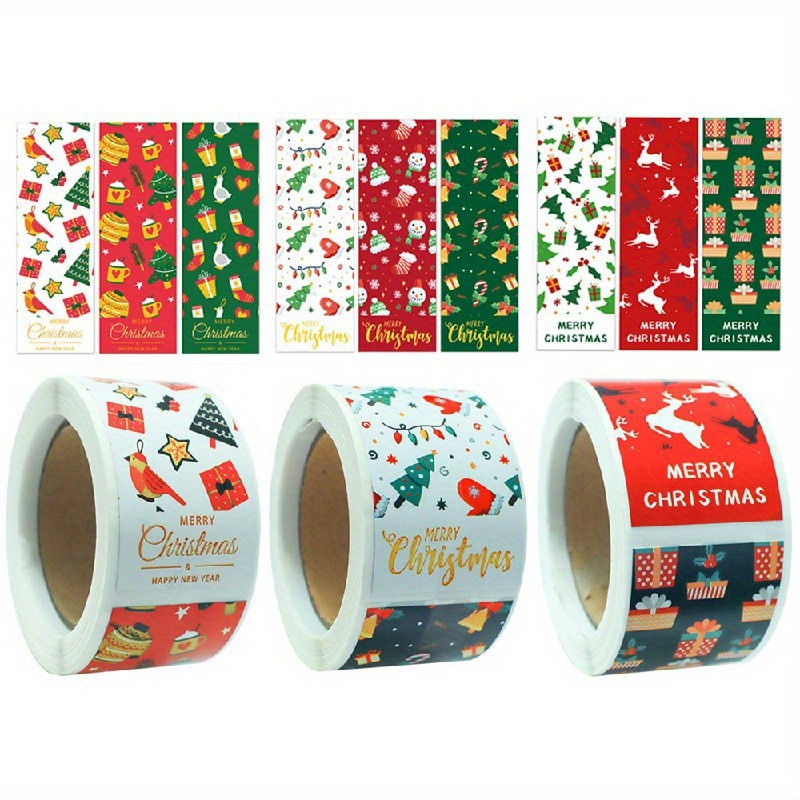 Rectangular Christmas Stickers Gift Box Sealing Sticker - Temu Australia