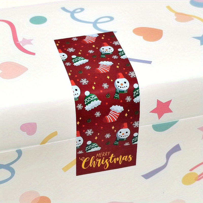 Rectangular Christmas Stickers Gift Box Sealing Sticker - Temu Australia