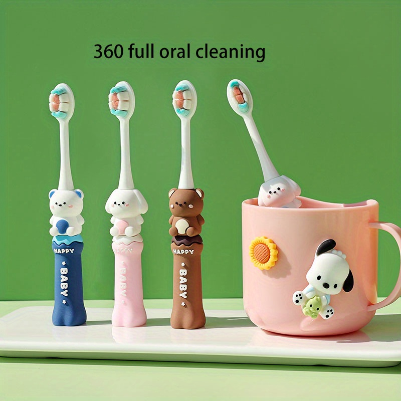 Kids Manual Toothbrush Soft Nylon Bristles Gentle Oral Care - Temu ...