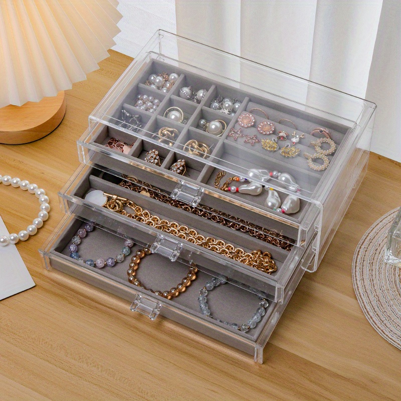 Simple Jewelry Box Desktop Jewelry Organizer Display Tray - Temu