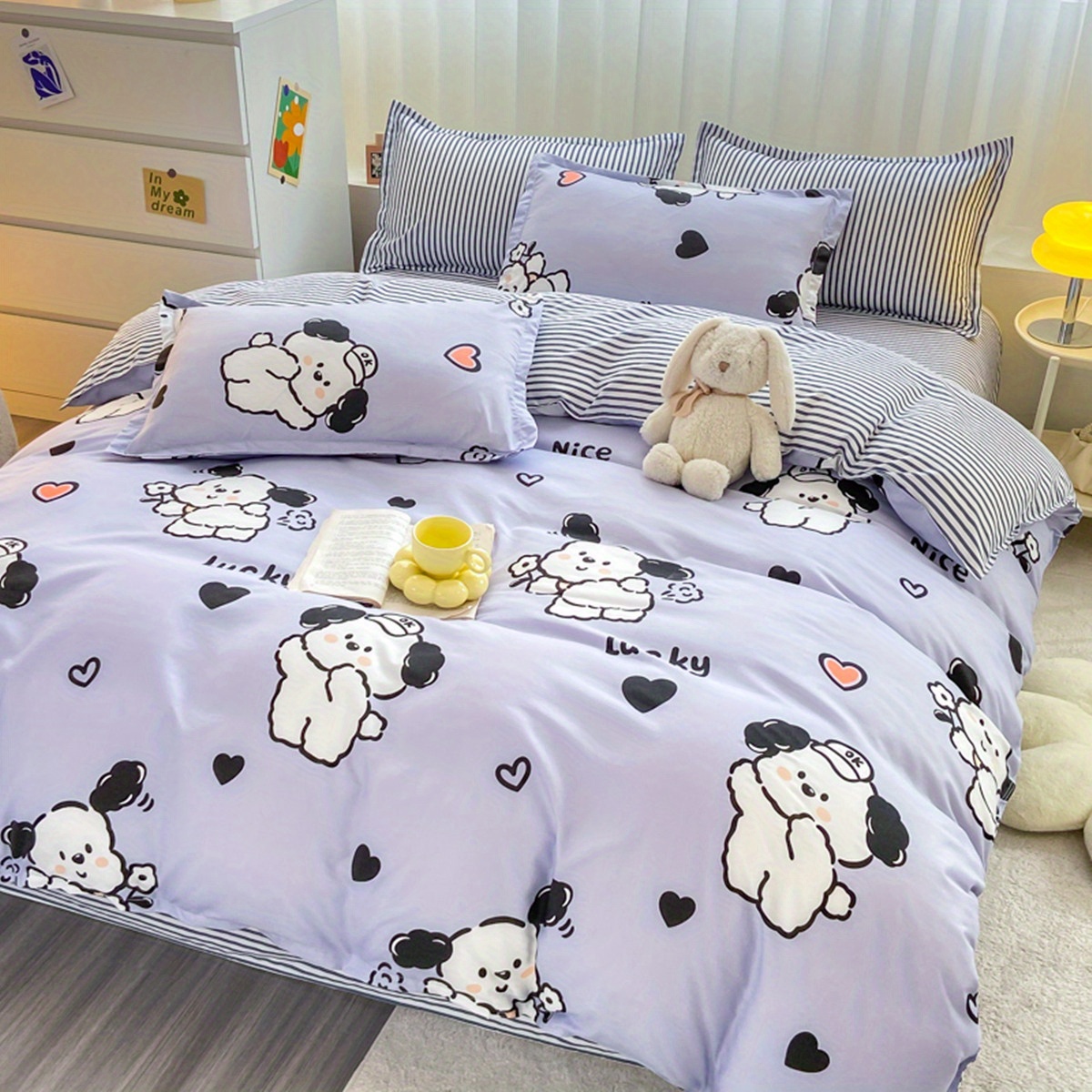 Duvet Cover Set (1*duvet Cover + 2*pillowcases Without Core) - Temu ...