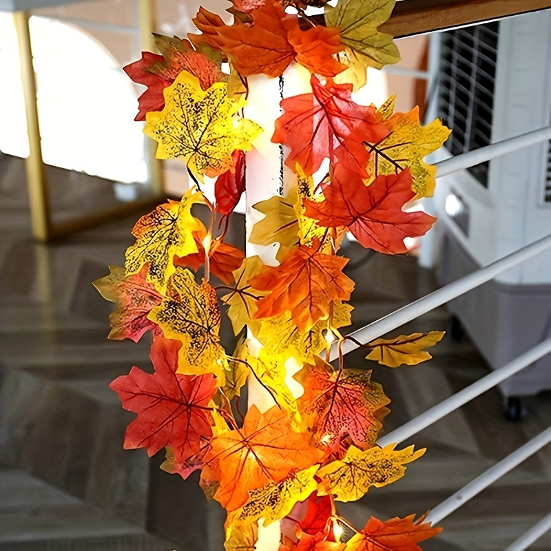 Red Maple Leaf String Lights Hanging Lighting String Lights - Temu 