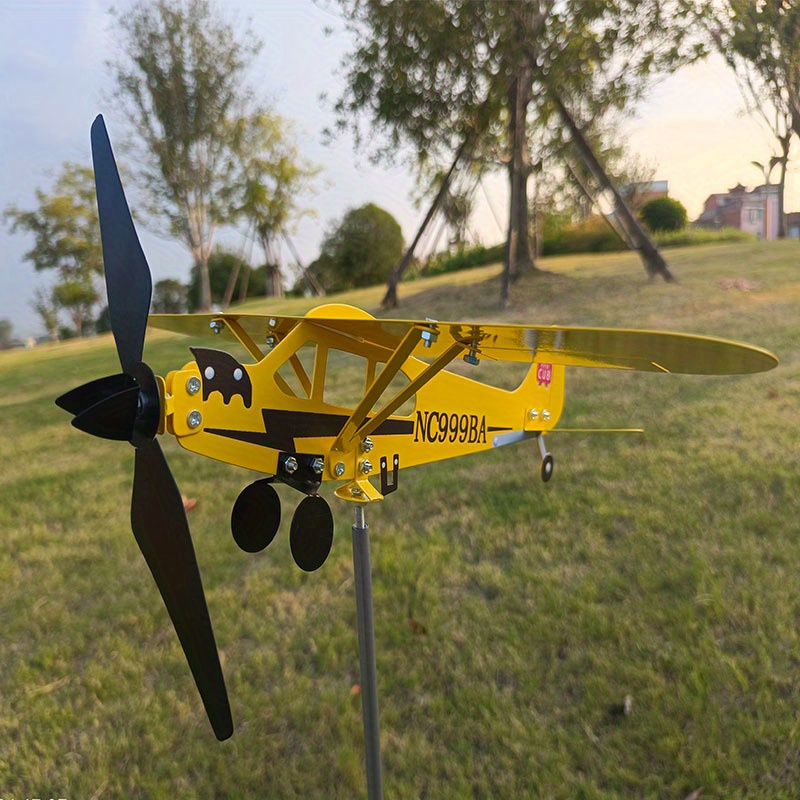 1pc airplane weather vane aircraft wind spinner metal vane windmill ...