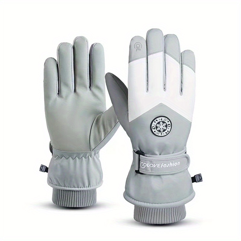 winter ski warm gloves adjustable closure thickened gloves - Temu Australia