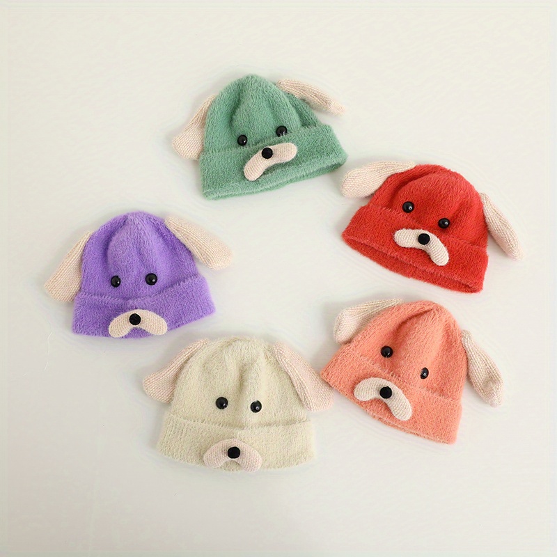 Warm Versatile Casual Baby Knitted Beanie Hat Cute Animal - Temu Australia
