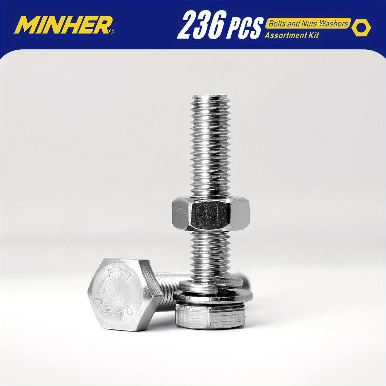 236/584個のm6 m8 m10重量級ボルトとナットの メントキット304ステンレス鋼（18 8）ヘックススク - Temu Japan