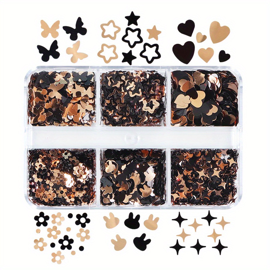 Flower Nail Butterfly Nail Sequins 3d - Temu