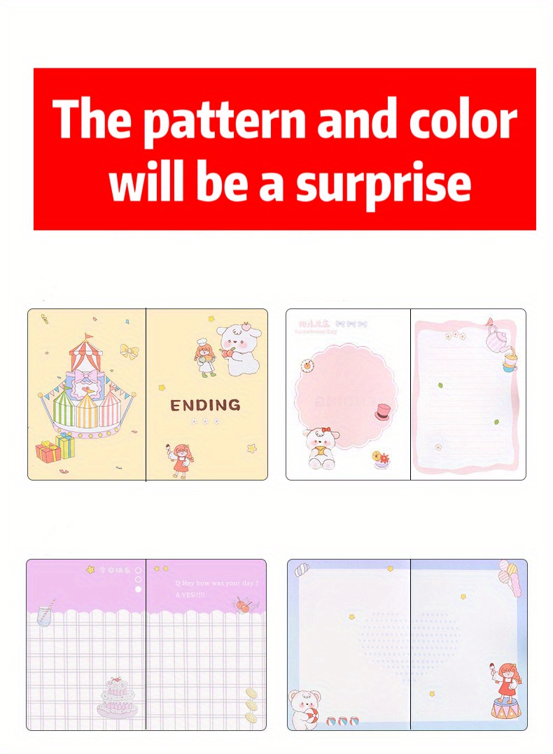 A5 Size Cute Cartoon Notebook With Colorful Border Student - Temu Australia