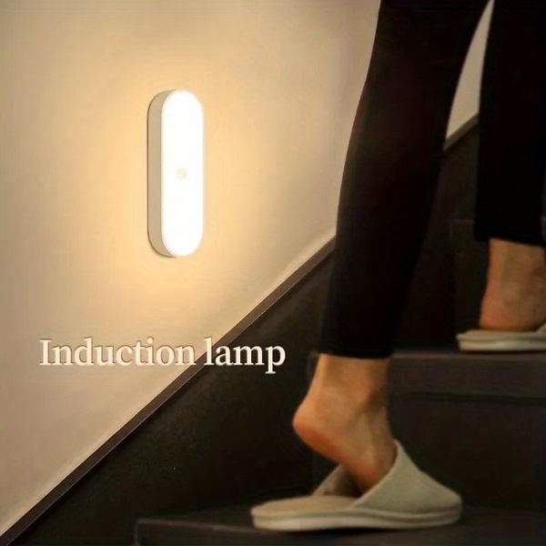 1개 8led12led 충전식 Usb 자기 야간 조명 모션 센서 무선 Led 스트립 조명 벽걸이형 독서등 Temu