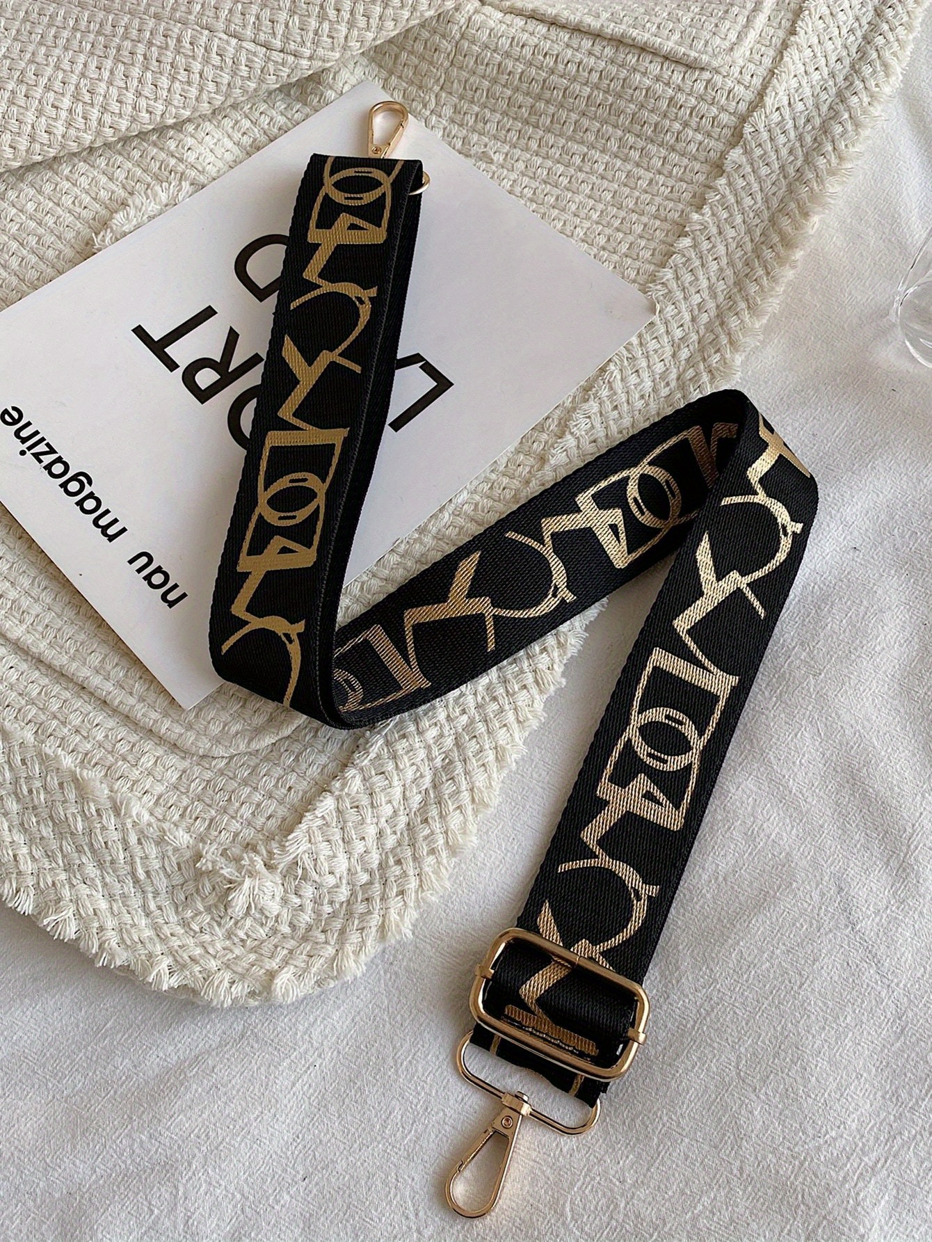 Adjustable Polyester Material Bag Strap Fashion Letter - Temu Denmark