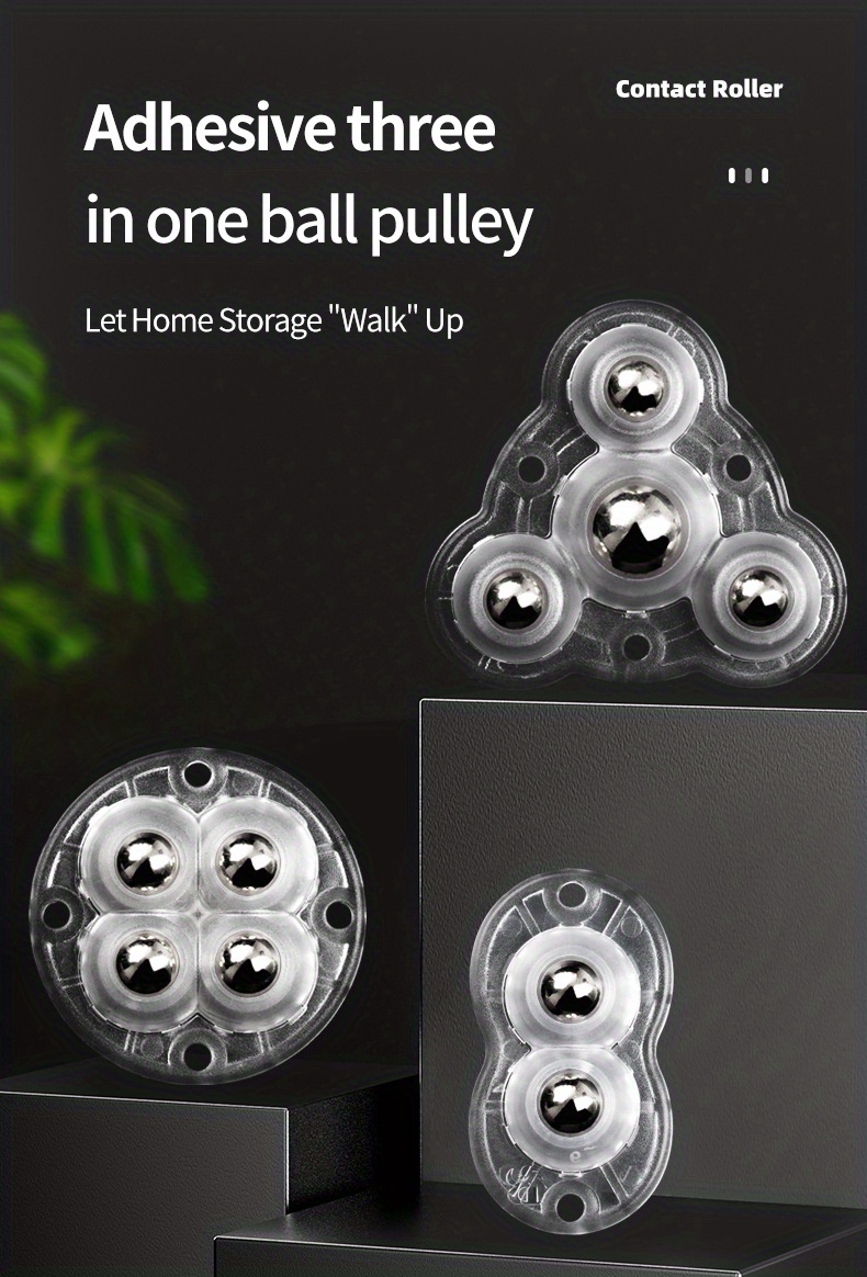 Mini Pulley Universal Wheel Furniture Roller Silent Casters - Temu ...