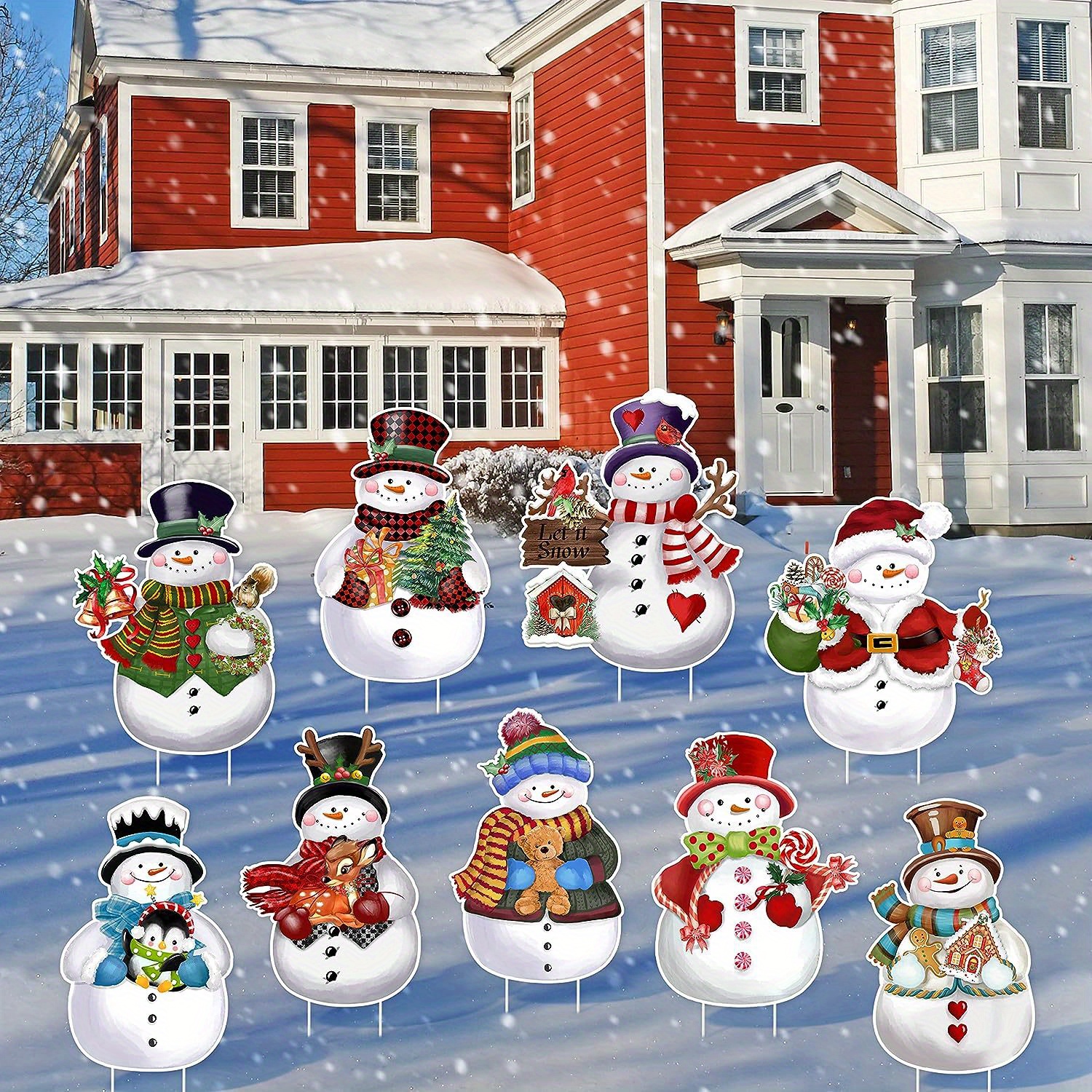 Snowman Yard Signs Outdoor Christmas Decoration Lawn Decors - Temu Canada
