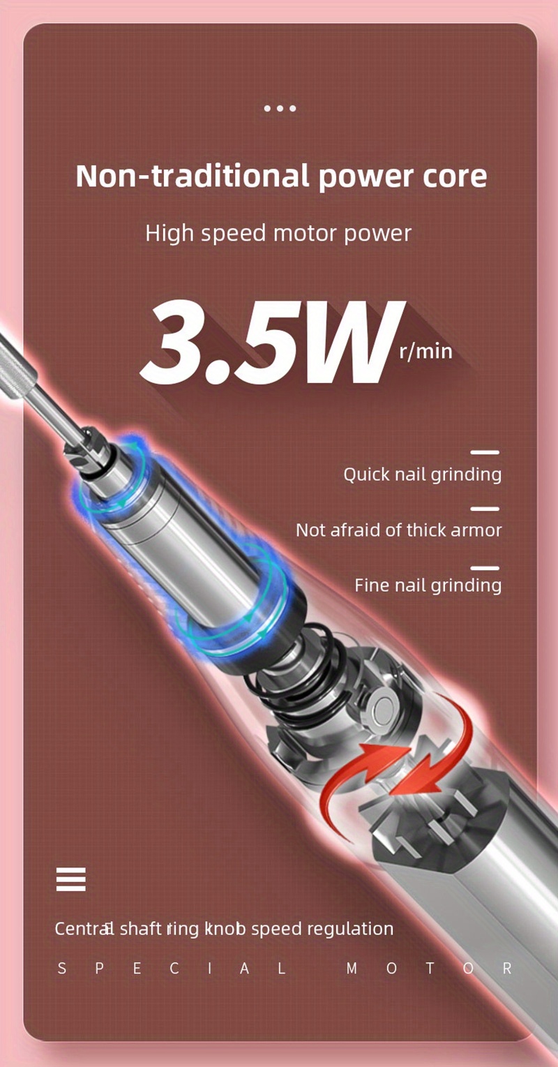 Rechargeable Nail Drill Machine 35000rpm Professional Nail - Temu