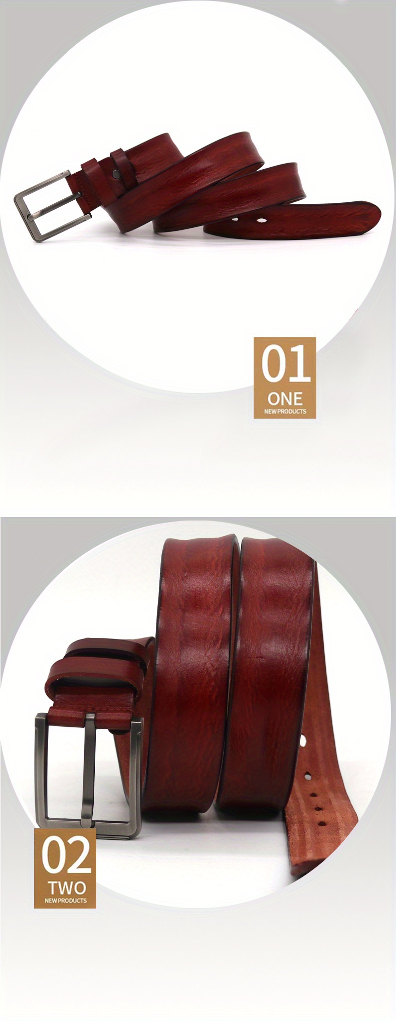 Genuine Leather Pin Mens Belt Decorative Accessories Suitable For Pants ...