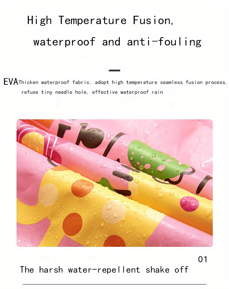 Waterproof Cute Animal Graphic Poncho Kids Clothes Toddler - Temu Canada