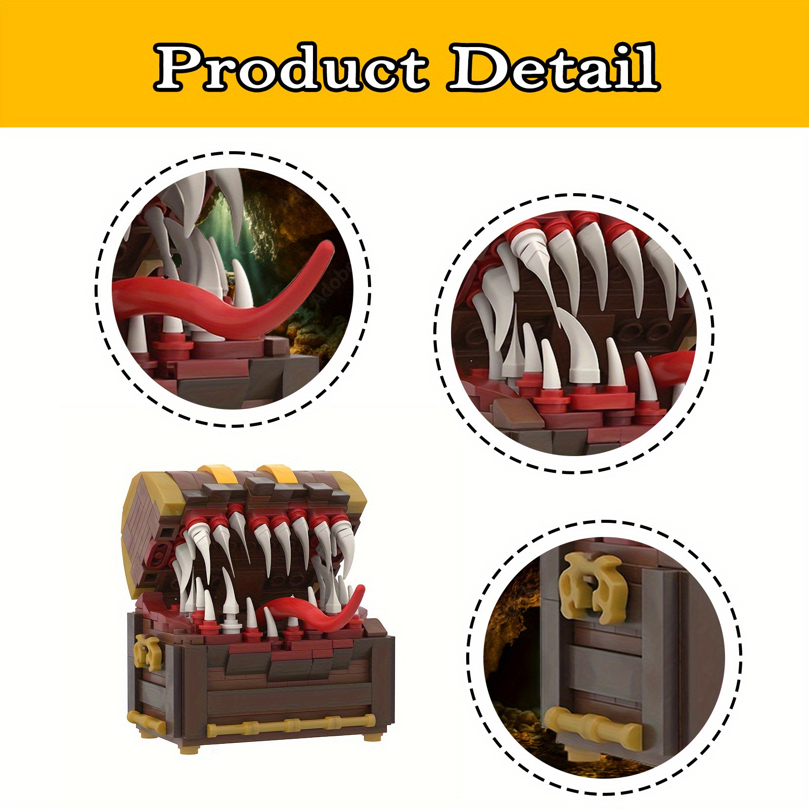 330pcs Monster Building Block Kit Pirate Treasure Box Games Series Loot ...