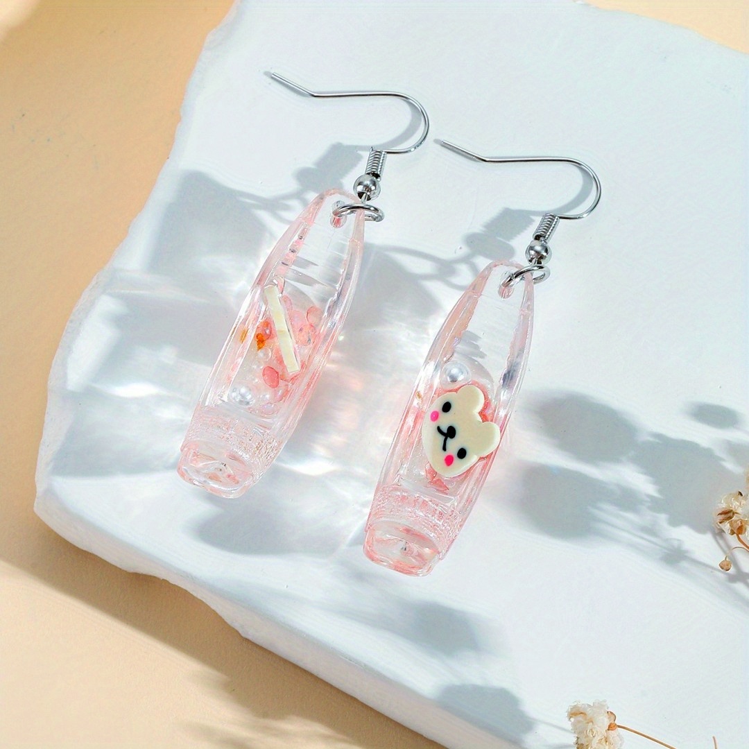 Transparent Resin Boat Earrings Fun Cartoon Animal Colorful - Temu New ...