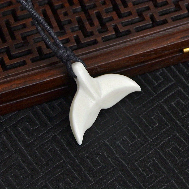 New Zealand Maori Jewelry Hand carved Yak Bone Fish's Tail - Temu