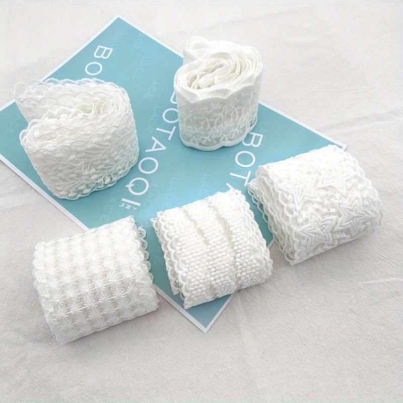 Lace Decorative Ribbon Vintage White Fabric Lace Wedding - Temu Portugal