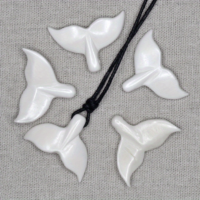 New Zealand Maori Jewelry Hand carved Yak Bone Fish's Tail - Temu