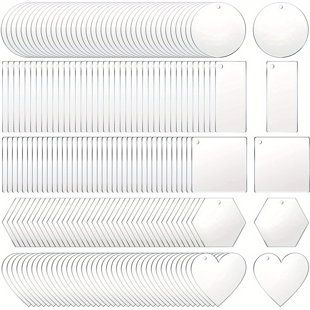 Acrylic Blanks Transparent Keychain Pendants - Temu United